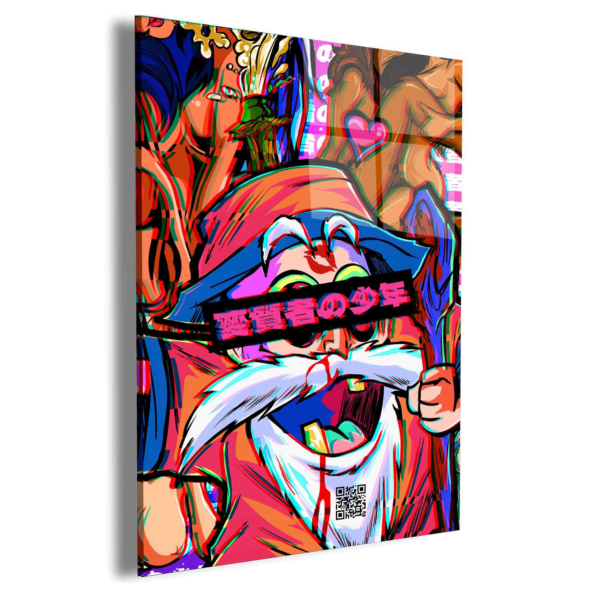 QR Pervy Boy NFT 03 Roshi Edition Wall Art – Canvas Freaks