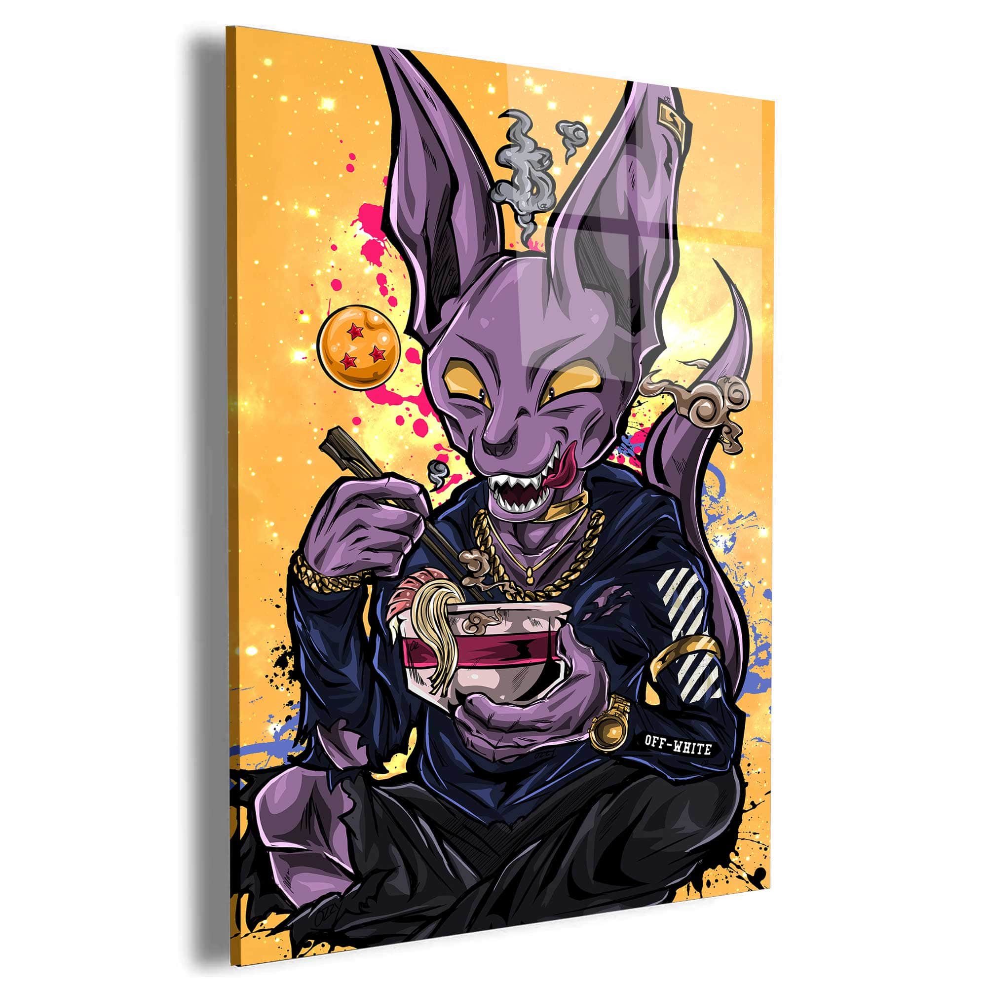 Beerus X Off White Wall Art – Canvas Freaks