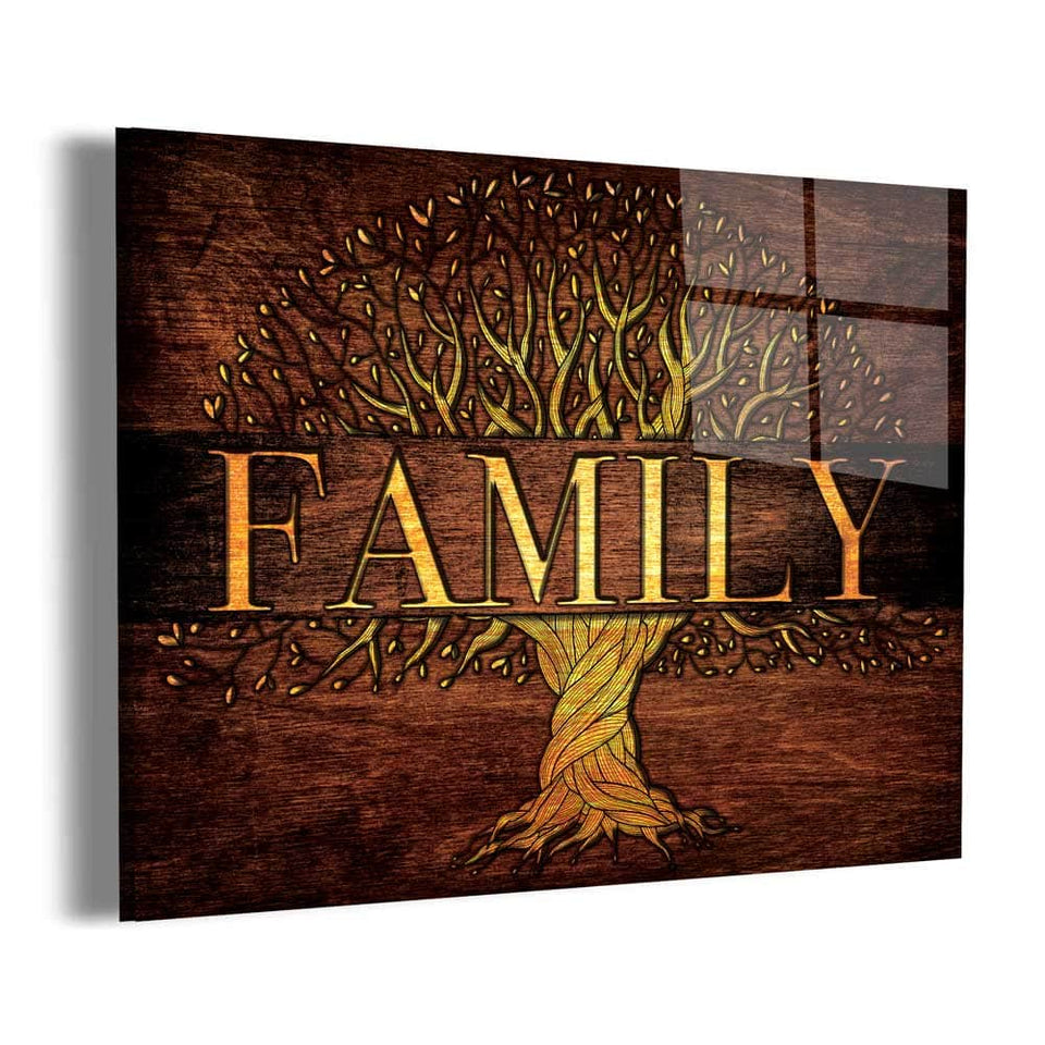 Golden Family Tree Wall Art – Canvas Freaks