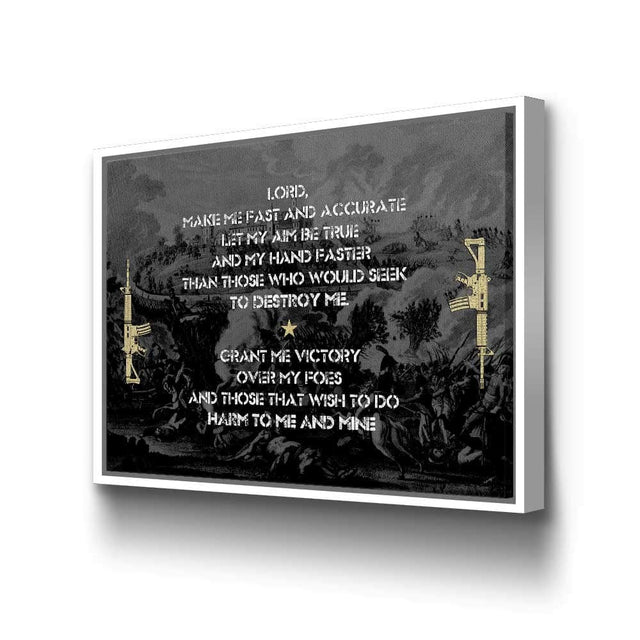 Gun Owner Prayer Black Edition Wall Art – Canvas Freaks