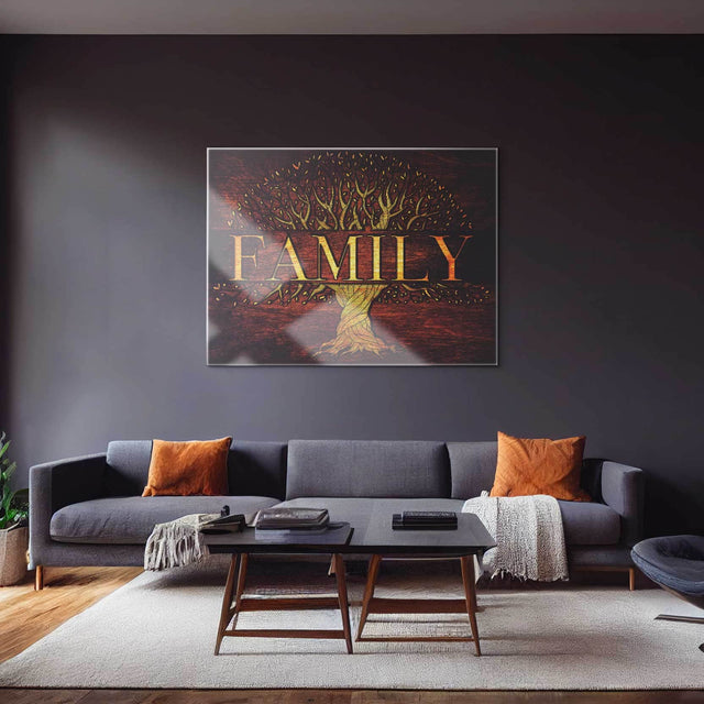 Golden Family Tree Wall Art – Canvas Freaks