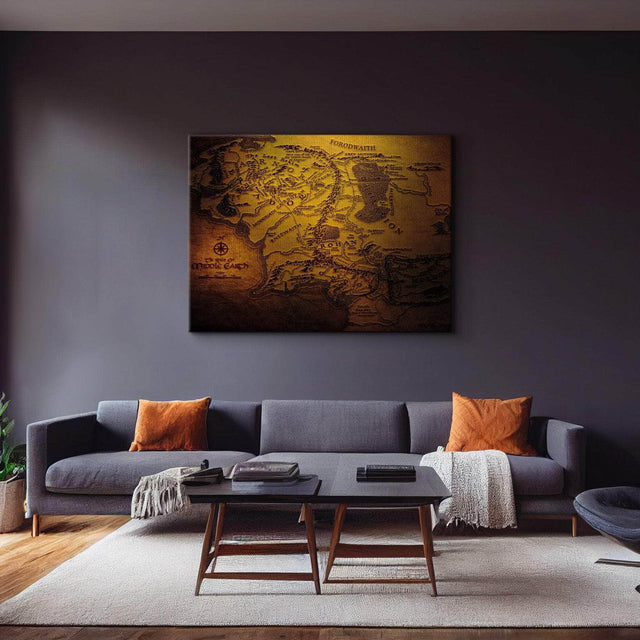 Map of Middle Earth Wall Art – Canvas Freaks