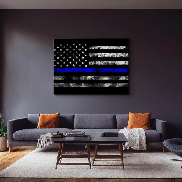Thin Blue Line Wall Art – Canvas Freaks