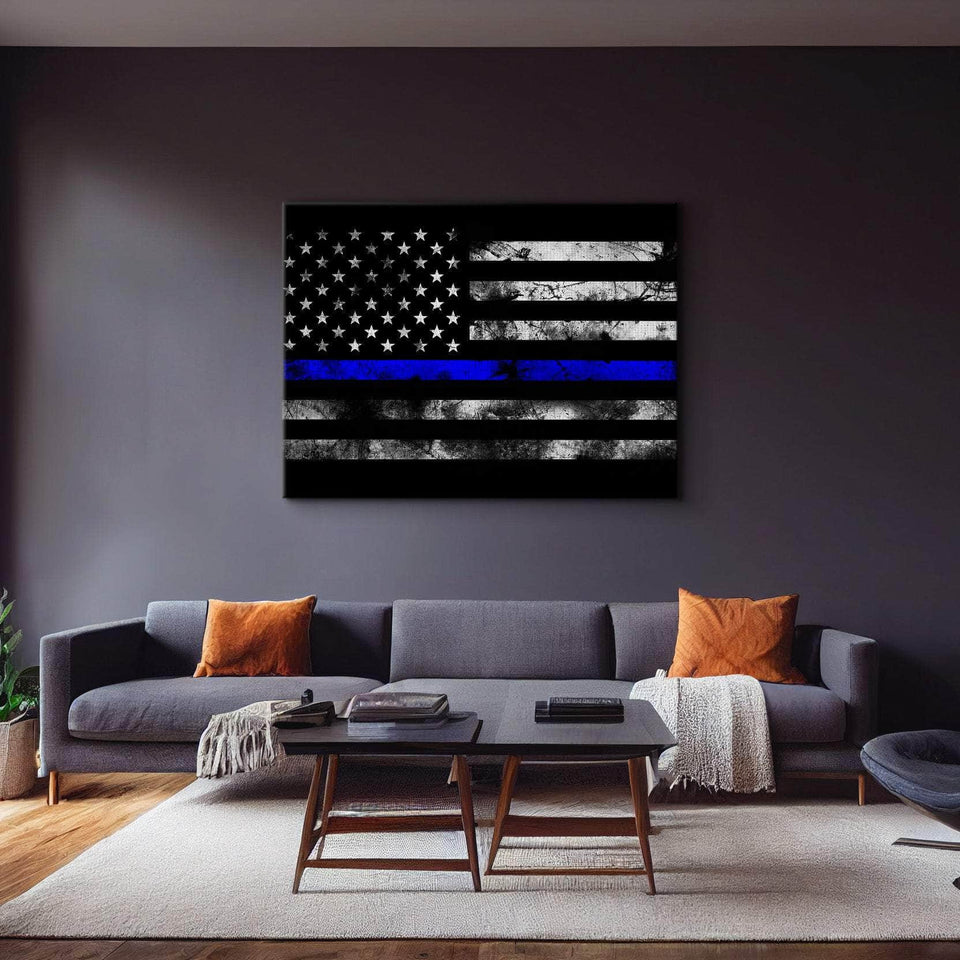 Thin Blue Line Wall Art – Canvas Freaks
