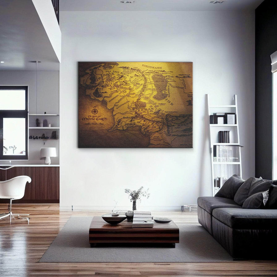 Map of Middle Earth Wall Art – Canvas Freaks