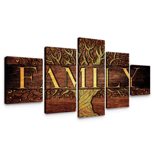 Golden Family Tree Wall Art – Canvas Freaks