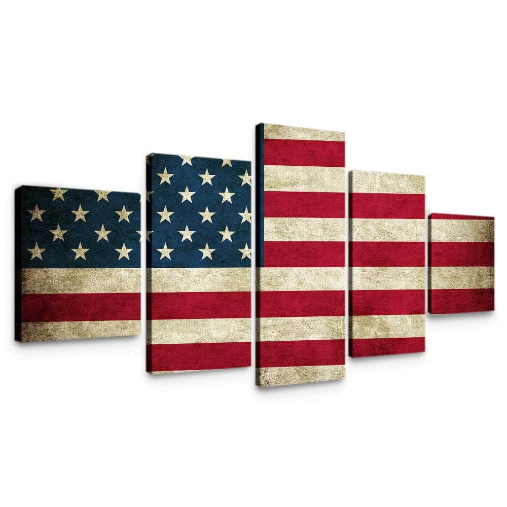 Rustic American Flag Wall Art – Canvas Freaks
