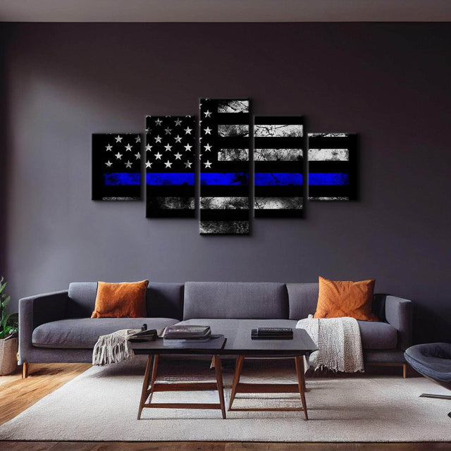 Thin Blue Line Wall Art – Canvas Freaks