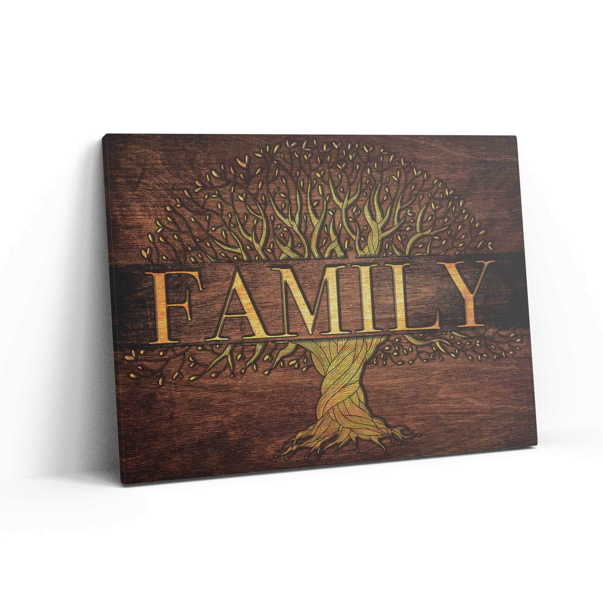 Golden Family Tree Wall Art#N# #N# #N# – Canvas Freaks
