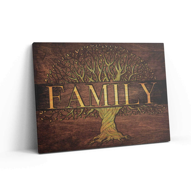 Golden Family Tree Wall Art – Canvas Freaks
