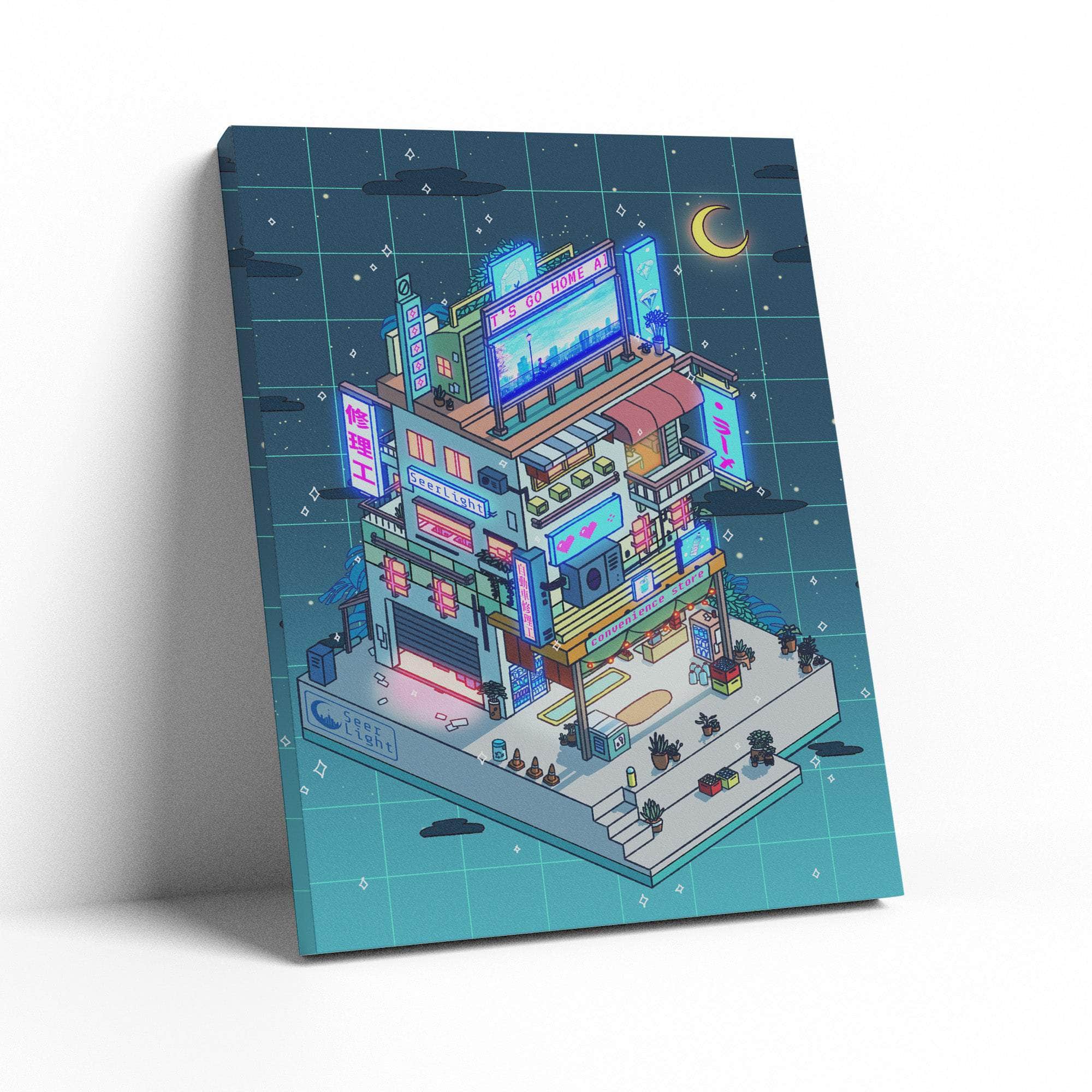 Corner Store Night Wall Art – Canvas Freaks