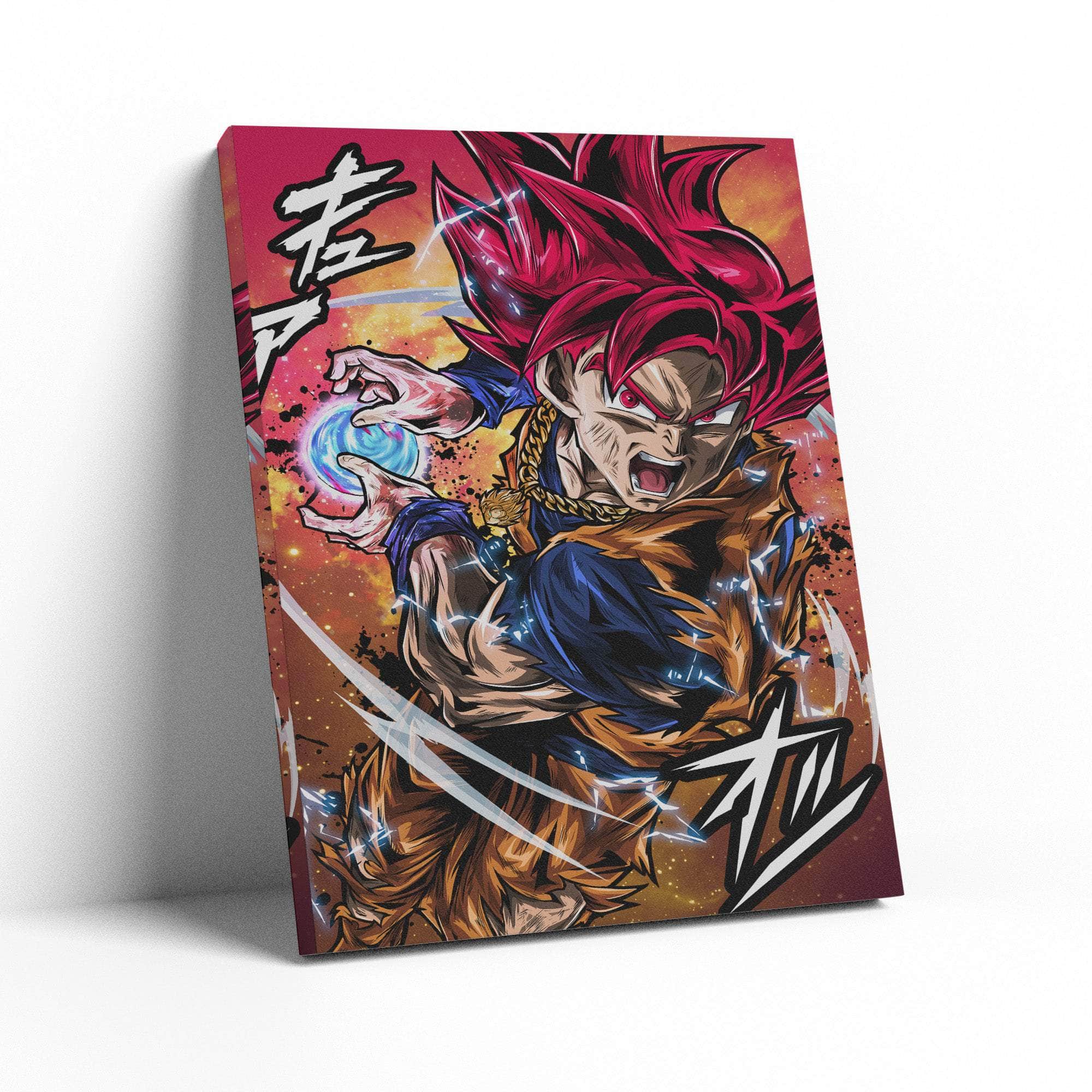 SSJ Red God Wall Art – Canvas Freaks