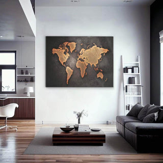 Rustic World Map Wall Art – Canvas Freaks