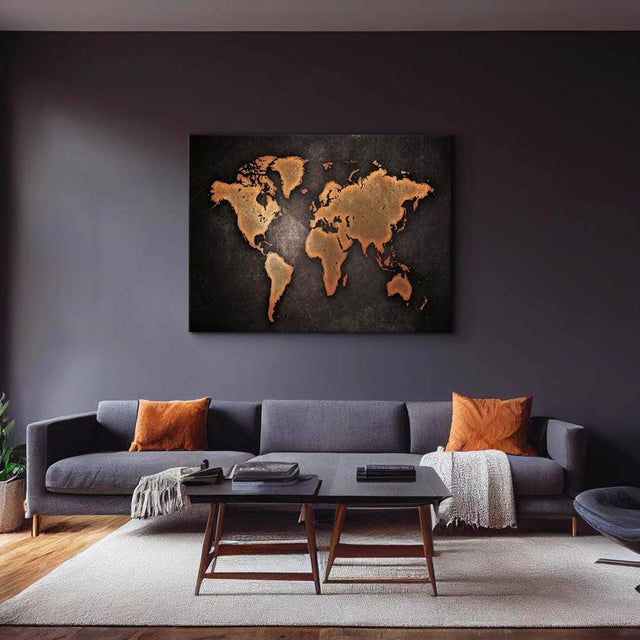 Rustic World Map Wall Art – Canvas Freaks
