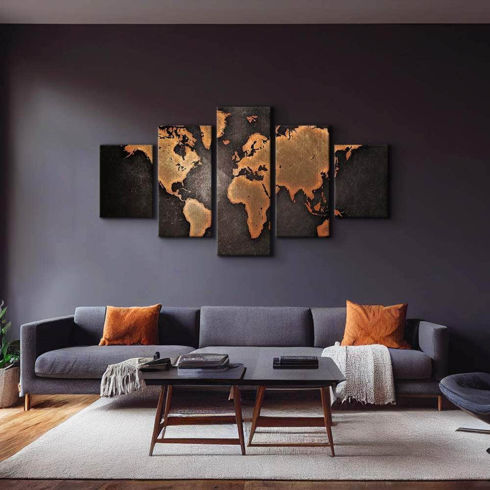 Rustic World Map Wall Art – Canvas Freaks