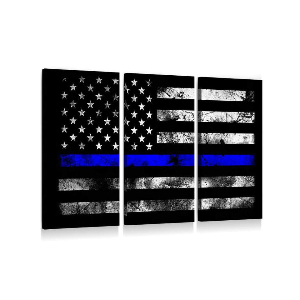 Thin Blue Line Wall Art – Canvas Freaks