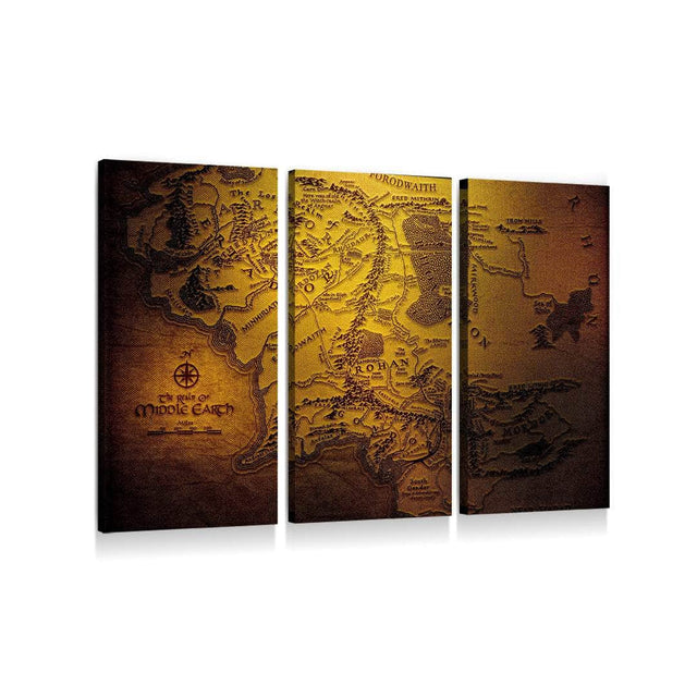 Map of Middle Earth Wall Art – Canvas Freaks