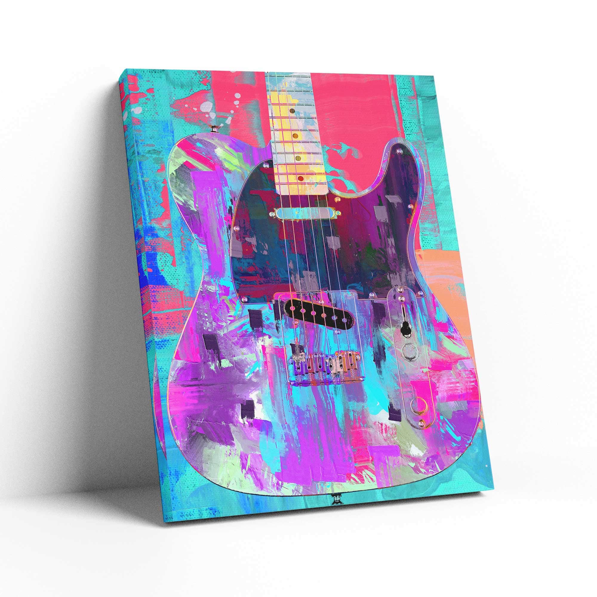 Painted Telecaster Wall Art – Canvas Freaks