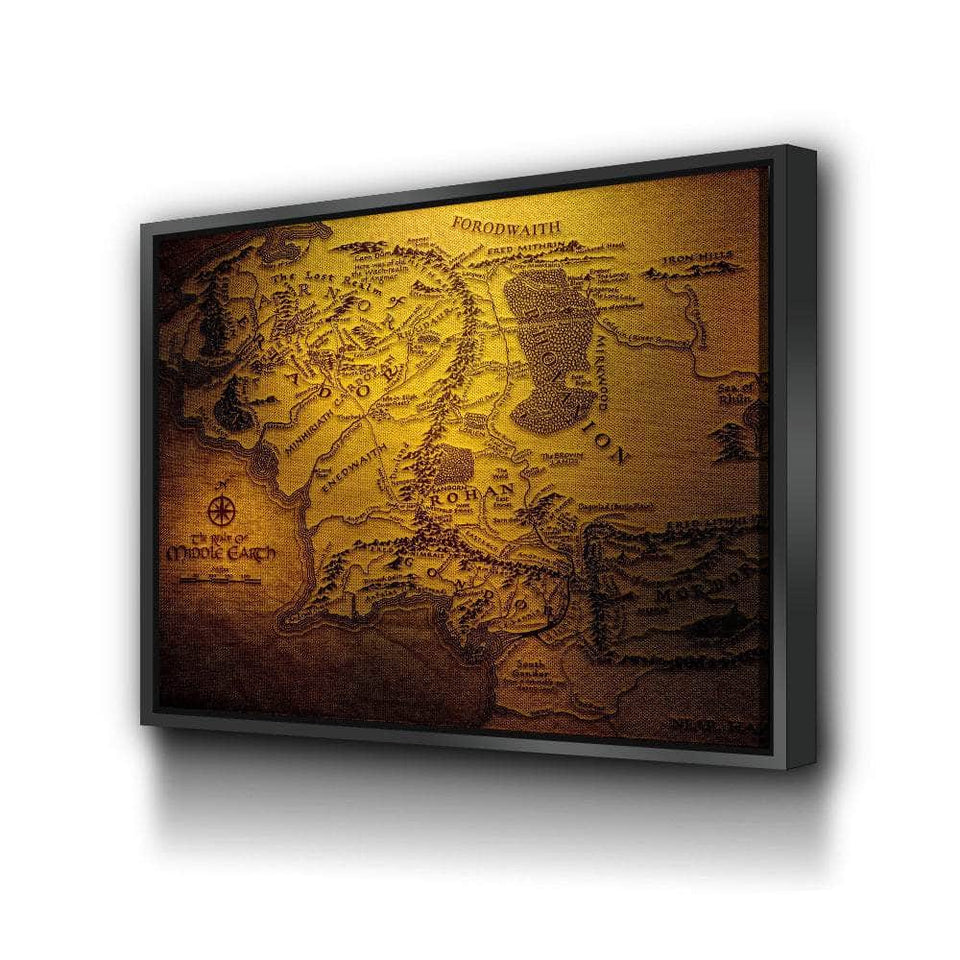Map of Middle Earth Wall Art – Canvas Freaks