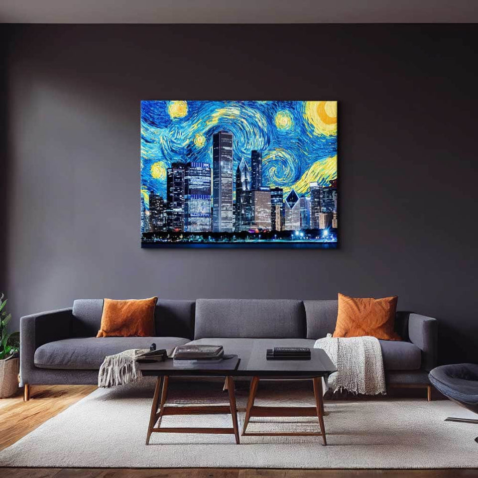 Chicago Starry Night Wall Art – Canvas Freaks