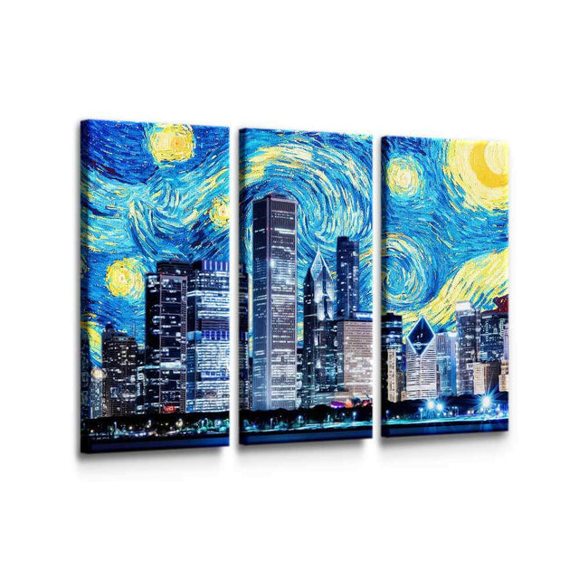 Chicago Starry Night Wall Art – Canvas Freaks
