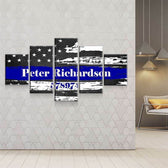 Custom Personalized Thin Blue Line Wall Art – Canvas Freaks