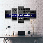 Custom Personalized Thin Blue Line Wall Art – Canvas Freaks