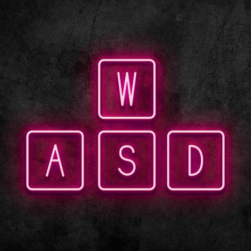 WASD Neon Sign – Canvas Freaks