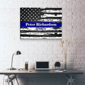 Custom Personalized Thin Blue Line Wall Art – Canvas Freaks