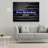 Custom Personalized Thin Blue Line Wall Art – Canvas Freaks