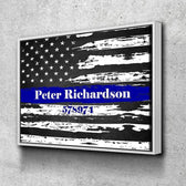 Custom Personalized Thin Blue Line Wall Art – Canvas Freaks