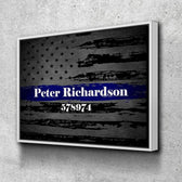 Custom Personalized Thin Blue Line Wall Art – Canvas Freaks
