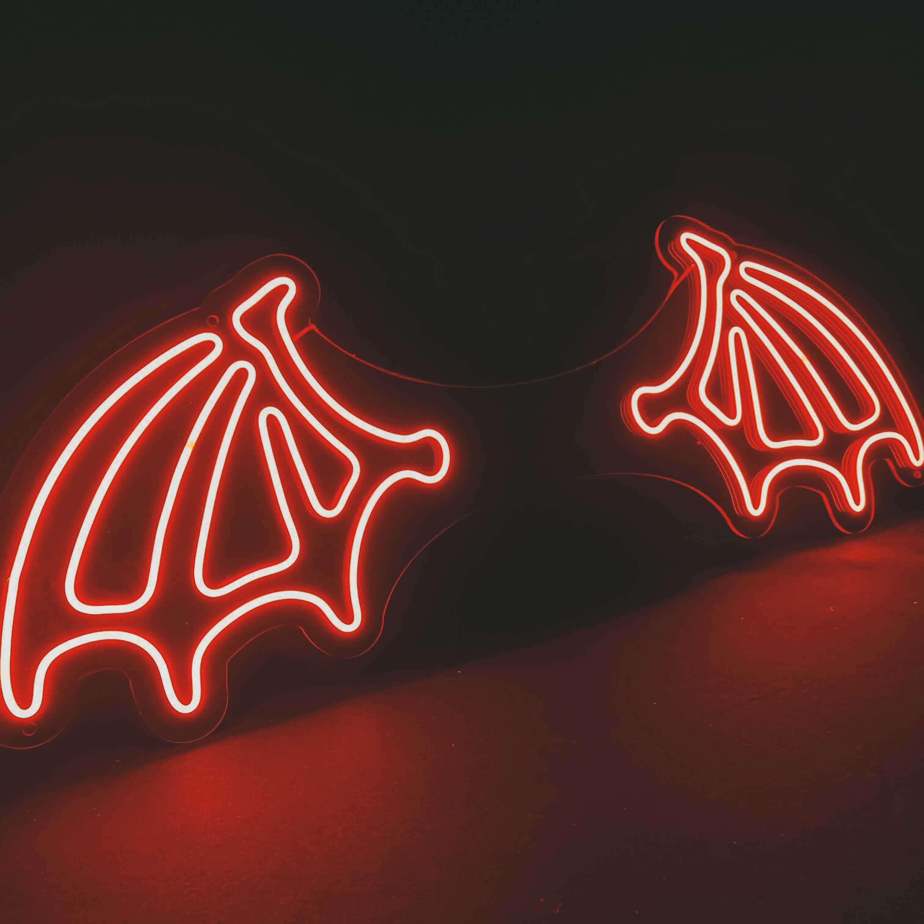 Devil Wings Neon Sign – Canvas Freaks