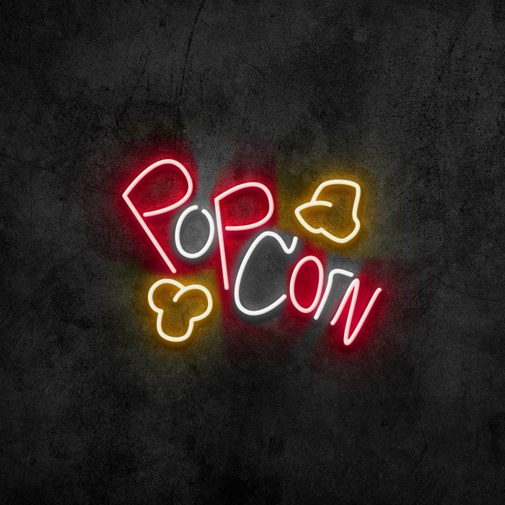 Popcorn Neon Sign – Canvas Freaks