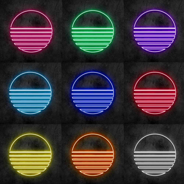 Vapor Wave Sunset Neon Sign – Canvas Freaks
