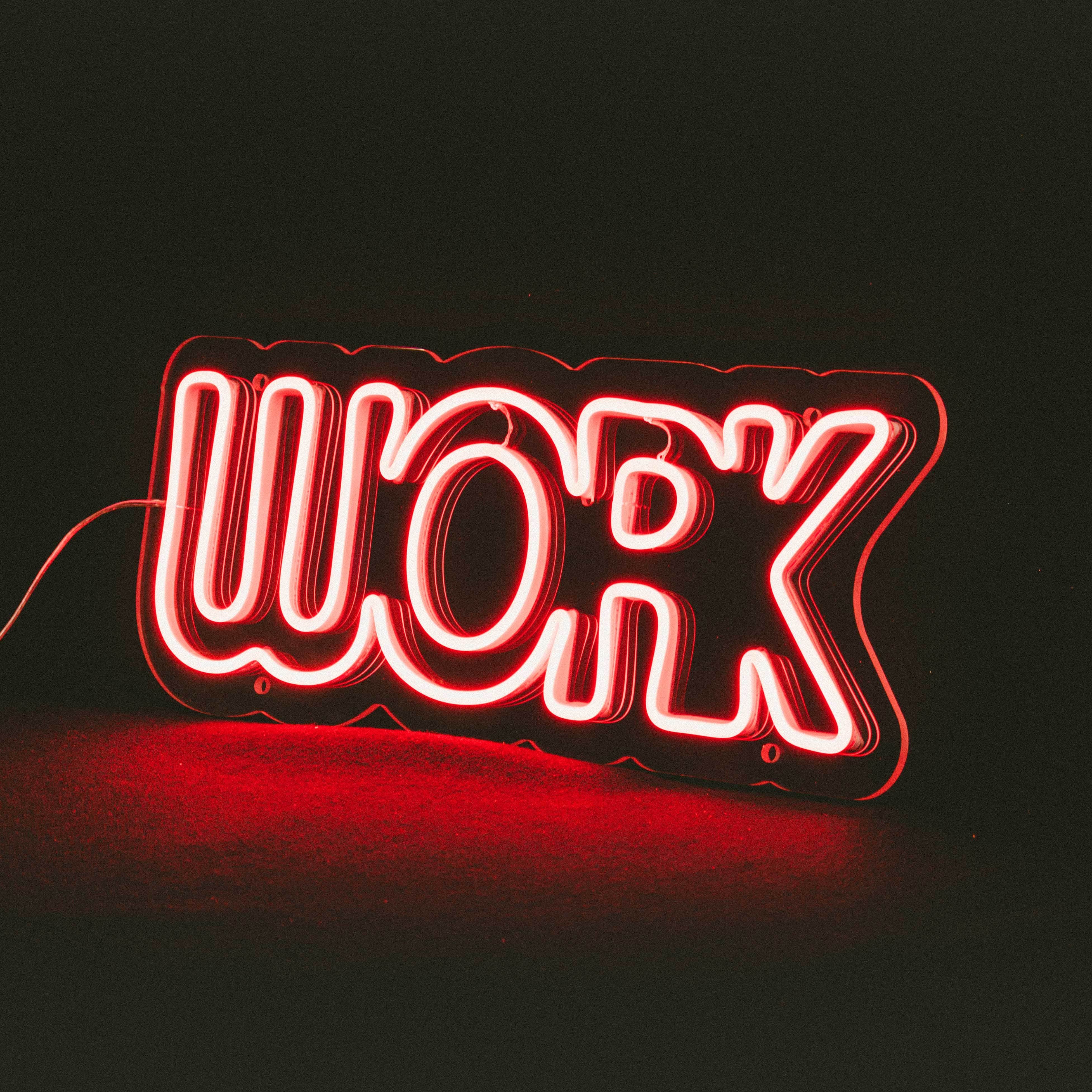 Work Neon Sign – Canvas Freaks